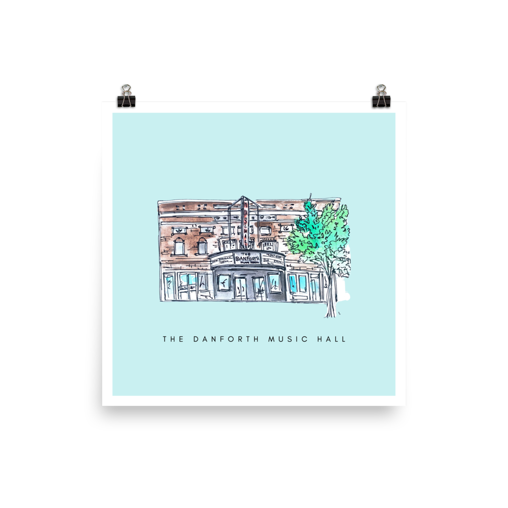 Danforth Music Hall Print - Blue – Casabianca prints
